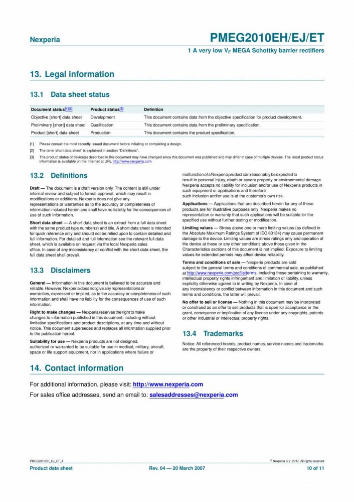 PMEG2010EJ datasheet page 10