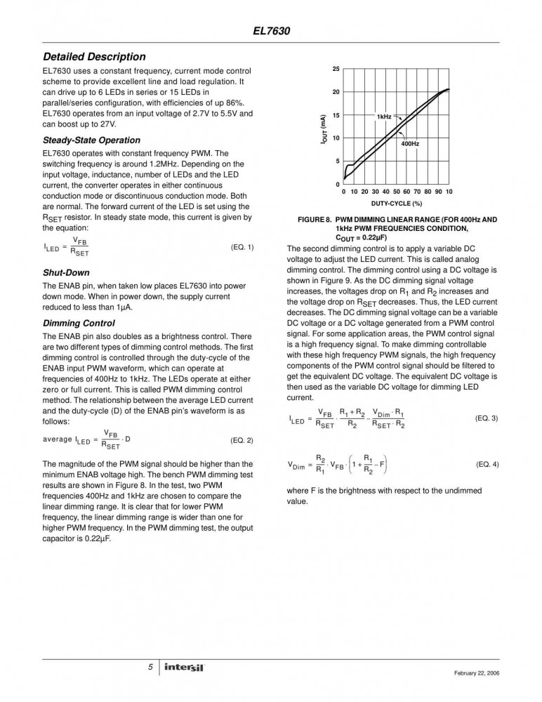 EL7630 datasheet page 5