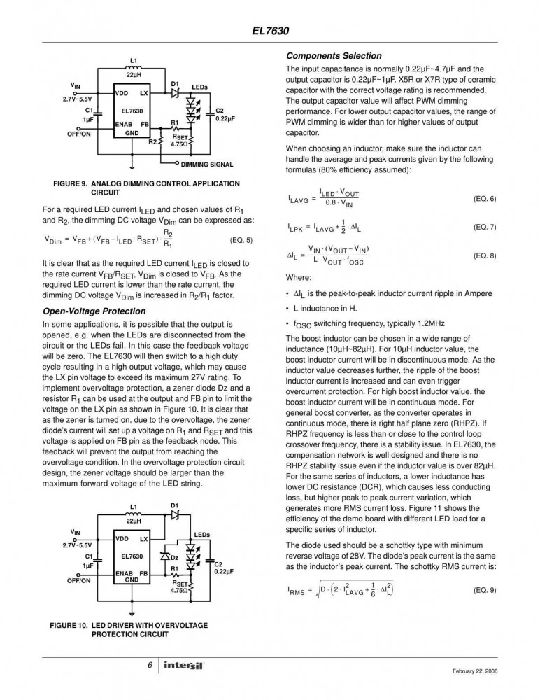 EL7630 datasheet page 6