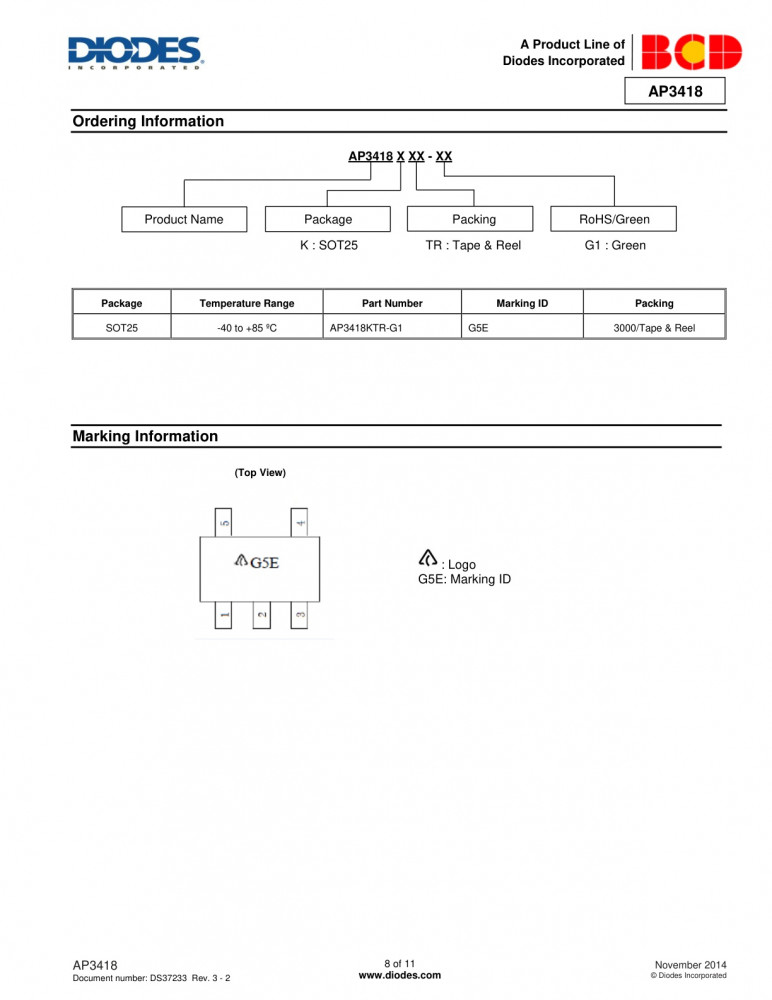 AP3418KTR-G1 datasheet page 8