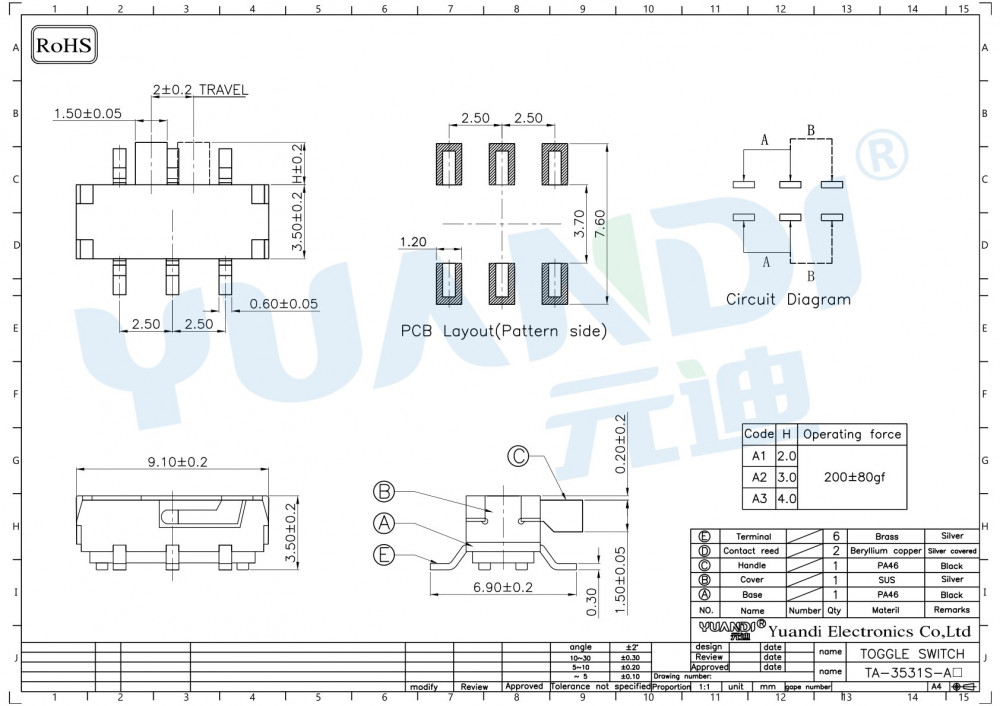 TA-3531S-A1 technical document page