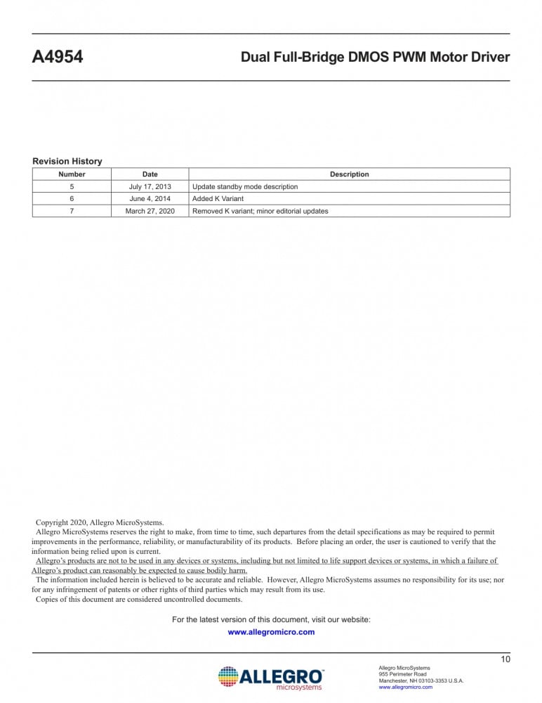 A4954 datasheet page 10