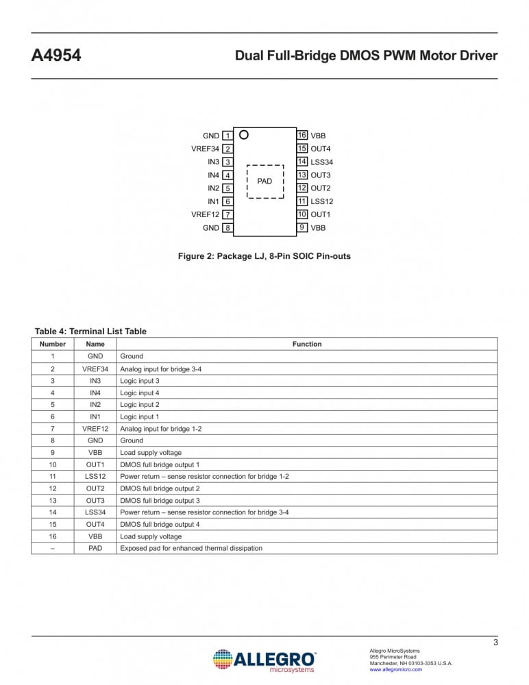 A4954 datasheet page 3