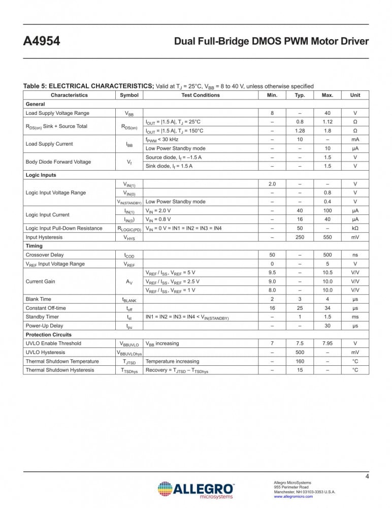 A4954 datasheet page 4