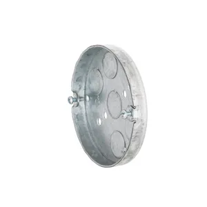 4 in. Round Ceiling Pan, Drawn, 1/2 in. Deep, Five 1/2 in. KO for sale