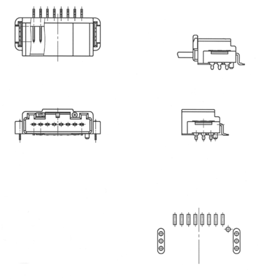 HRS GT8Z-20DS-2C Rectangular Connector Housing for sale