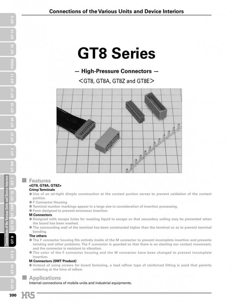 HRS GT8 series technical document page 1