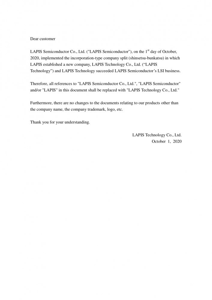 ML62Q1700 Group document page 1