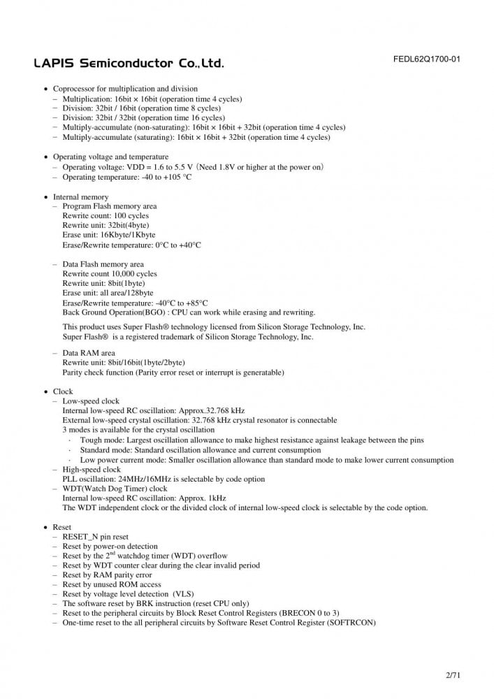 ML62Q1700 Group document page 3