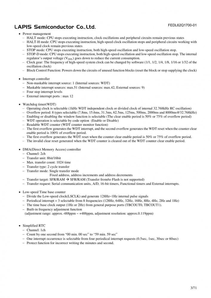 ML62Q1700 Group document page 4