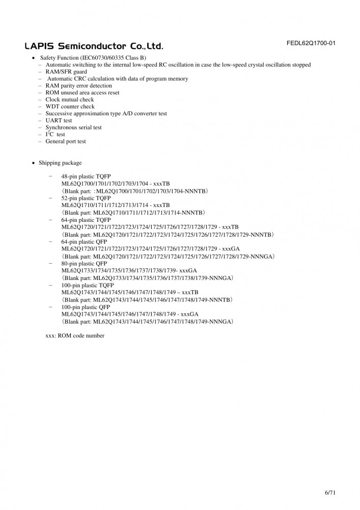 ML62Q1700 Group document page 7