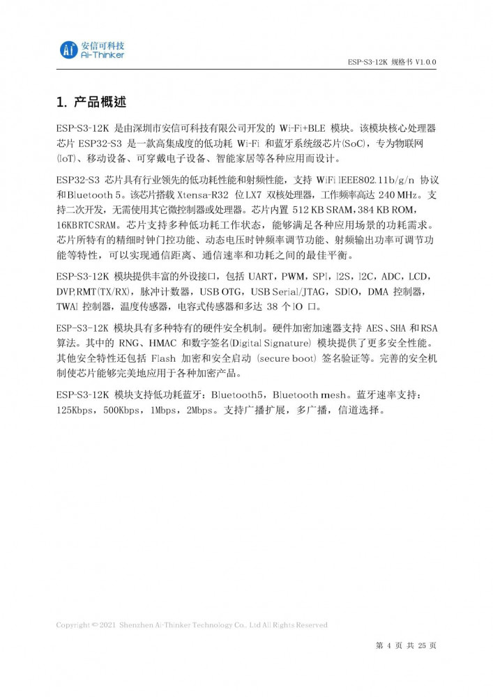 ESP-S3-12K datasheet page 4