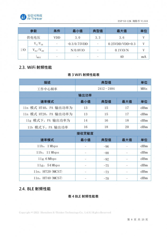 ESP-S3-12K datasheet page 8