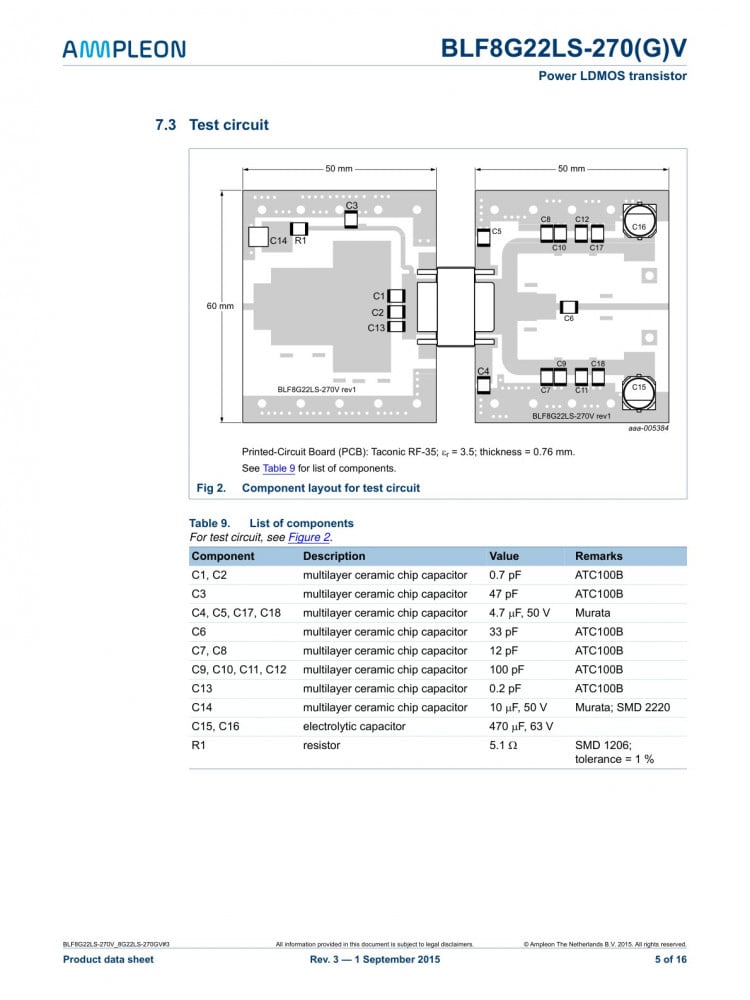 BLF8G22LS-270GV datasheet page 5