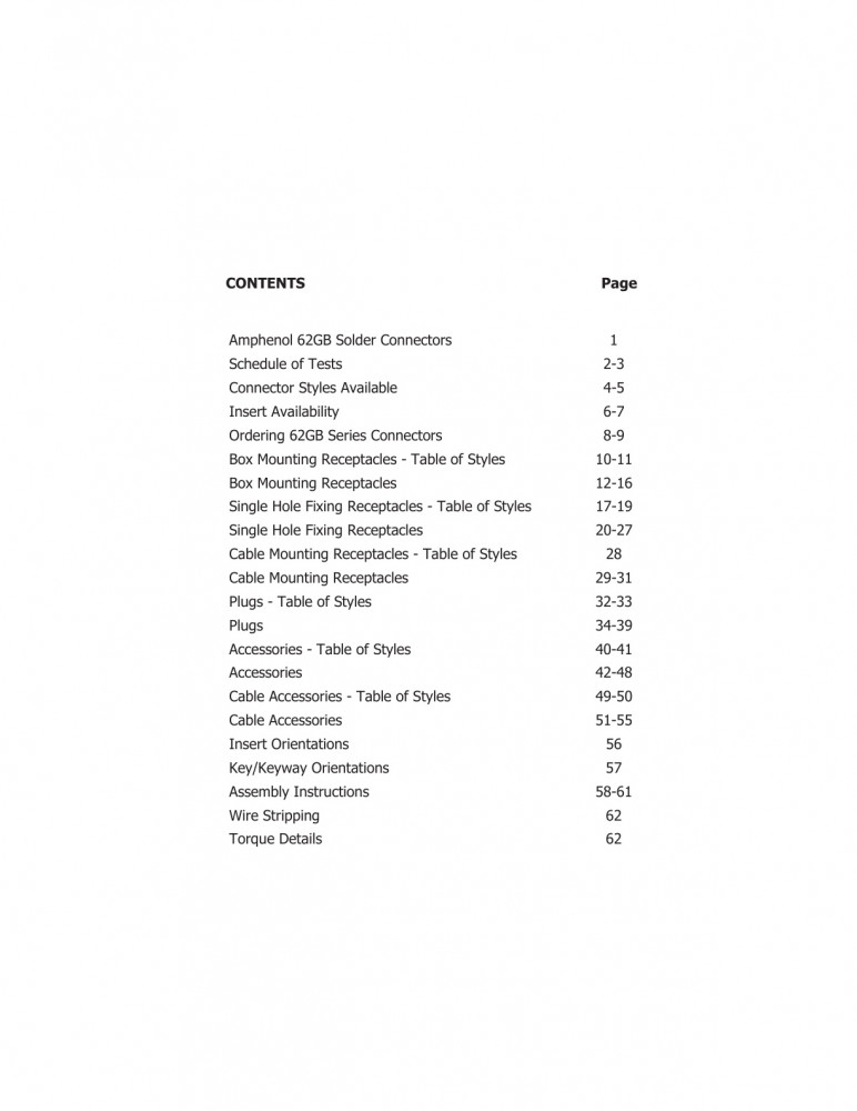 Amphenol 62GB technical document page 3