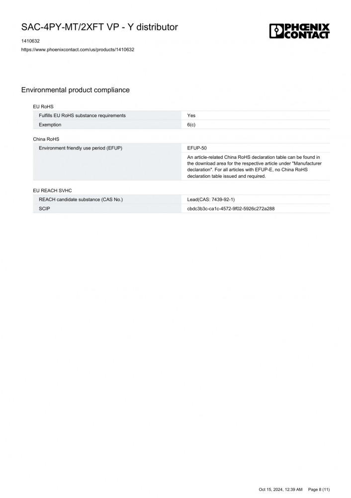 Phoenix Contact 1410632 technical document page 8