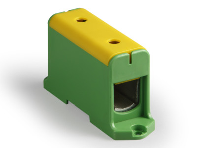 High Current Universal Clamp Terminal Block, Screw Mount, 380.0A / 600V,  Grey Housing and Cover, 1 Circuit for sale