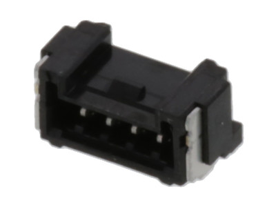 1.25mm Pitch, Micro-Lock Plus PCB Header, Single Row, Right-Angle, Surface Mount, Tin-Bismuth Plating, Positive Lock, 12 Circuits, Black