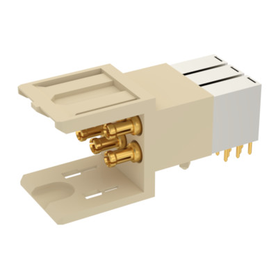 COAXIPACK 2 / RIGHT ANGLE MALE MODULE 6 SOLDER TYPE INSERTS 2.5 MM FOR PCB for sale