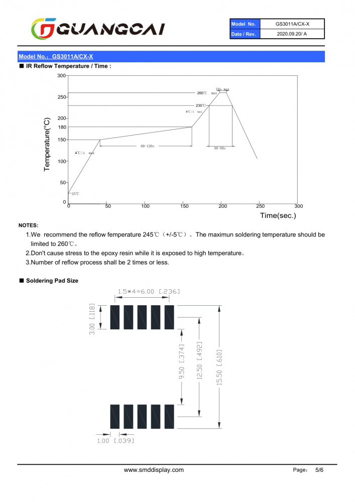 GS3011AB-G datasheet page 5