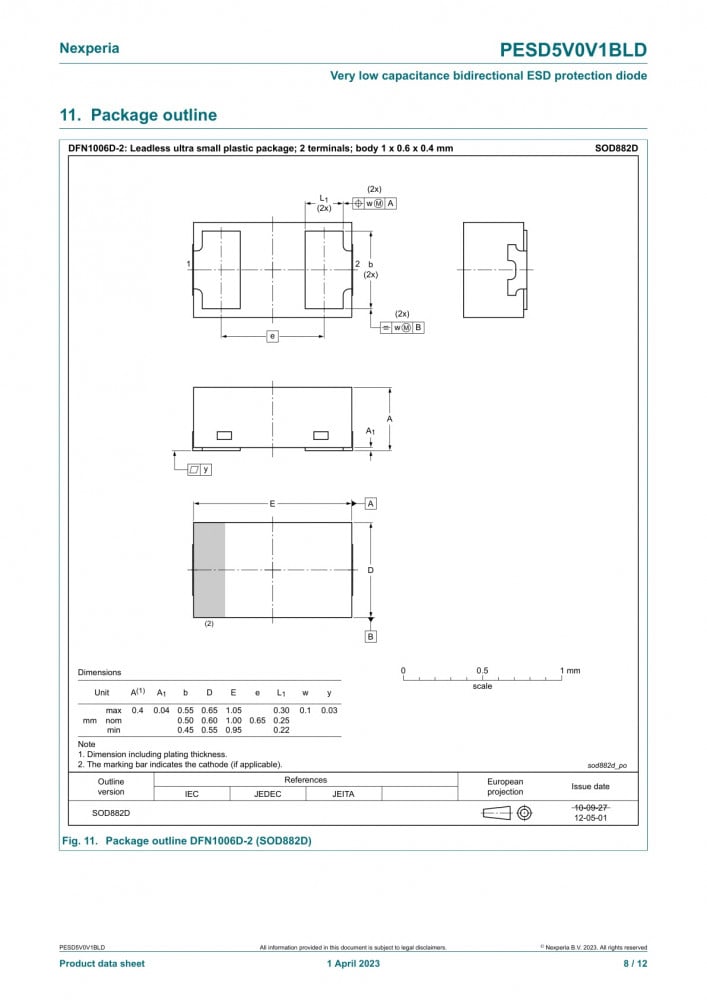 PESD5V0V1BLD datasheet page 8