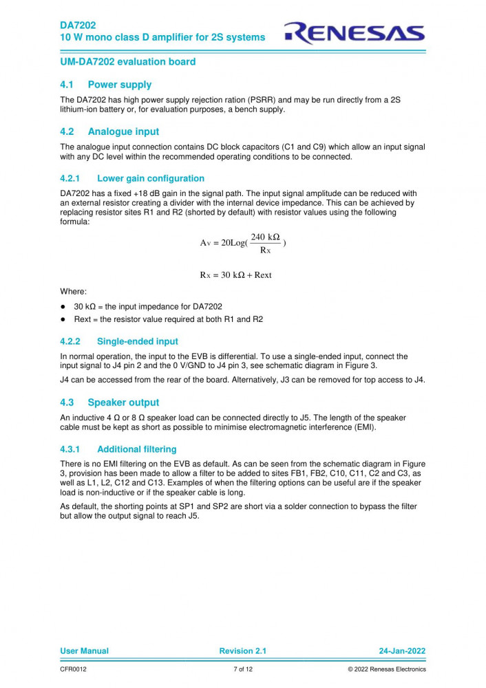 DA7202-EVAL manual page 7