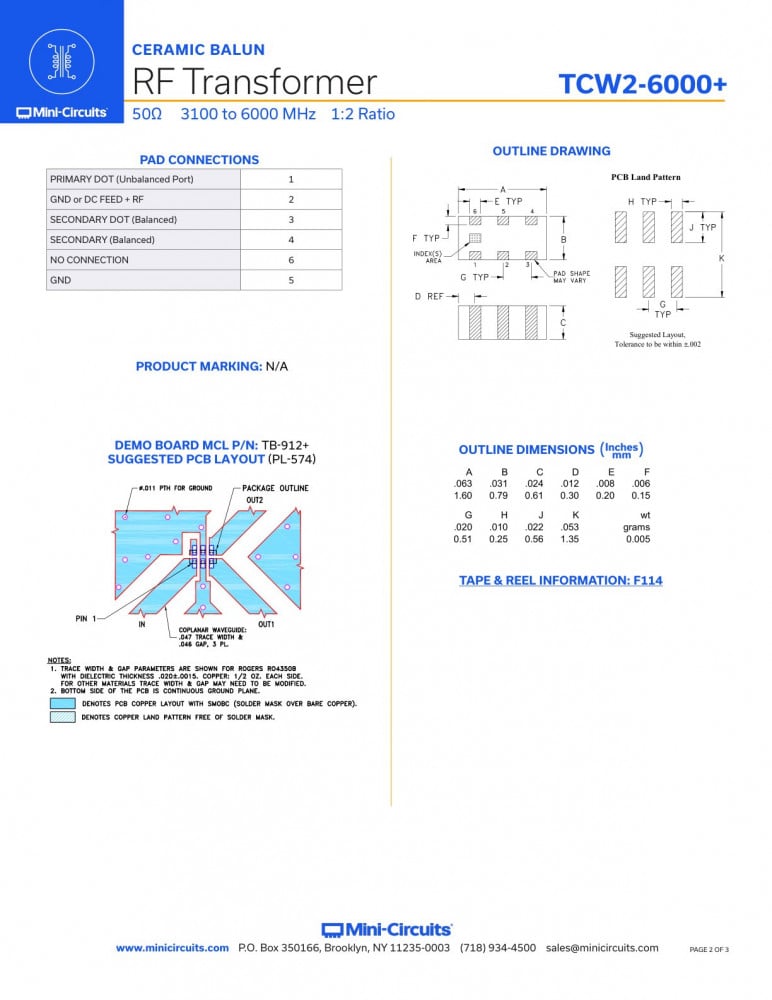 TCW2-6000+ technical document page 2