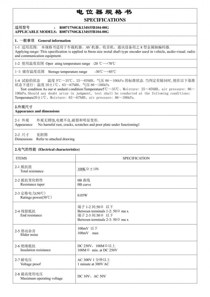 CTR R08717N0-GK134S55B104-00G datasheet page 1