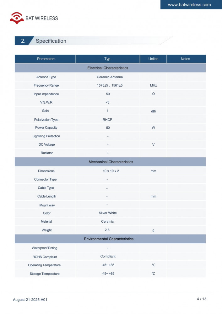BWGNSCNX10-10W2 datasheet page 4