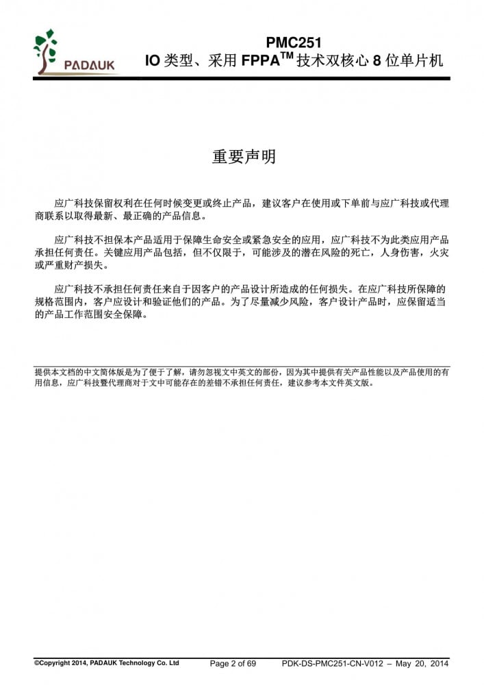 PMC251 datasheet page 2