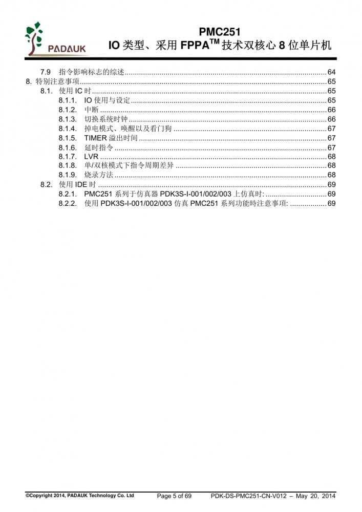 PMC251 datasheet page 5