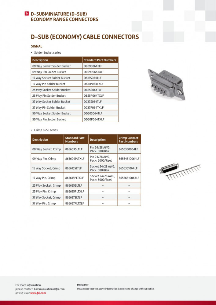 D-Sub economy connector documentation page 5