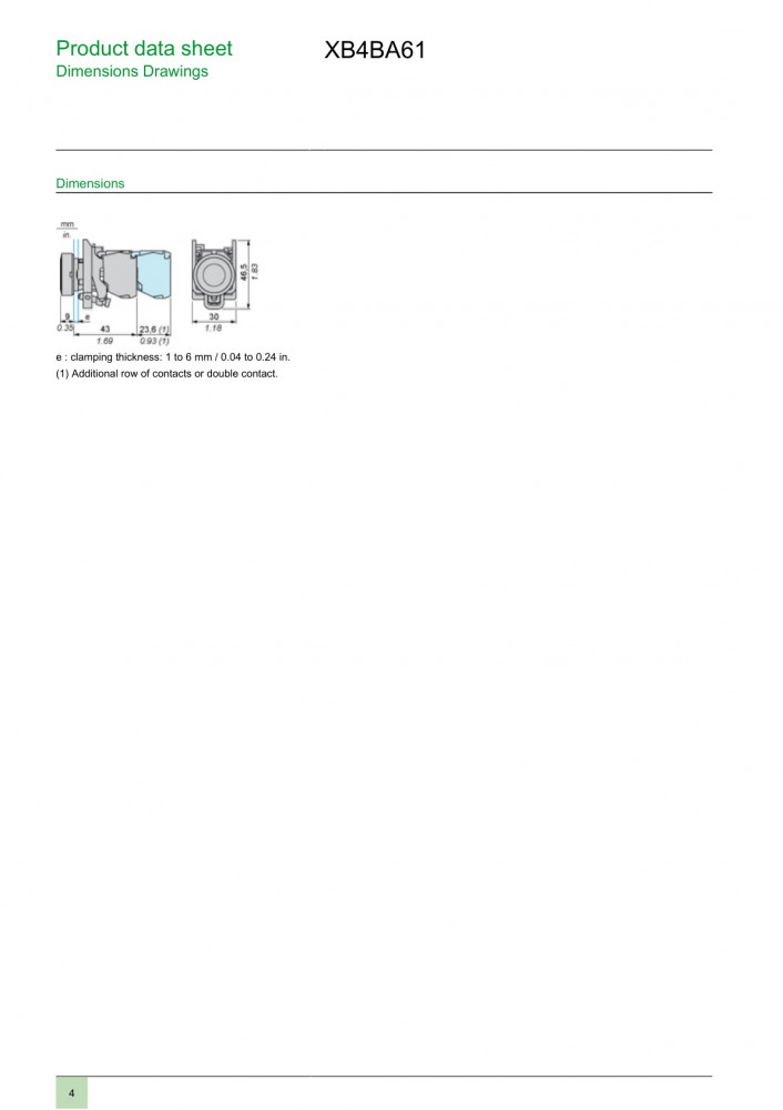 XB4BA61 technical document page 4