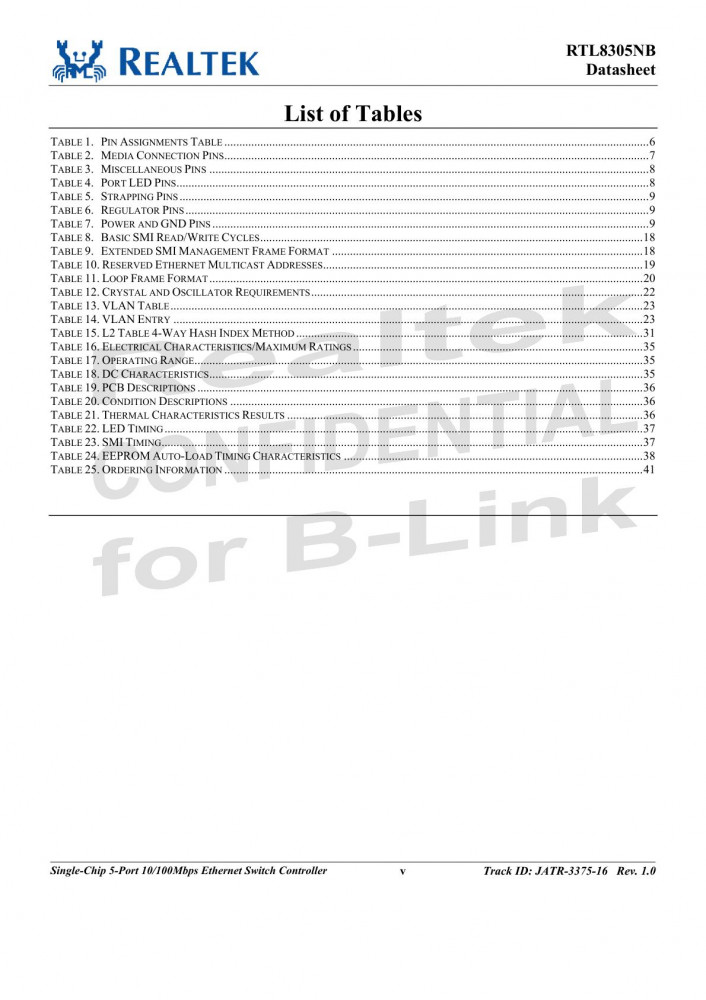 RTL8305NB-CG datasheet page 5