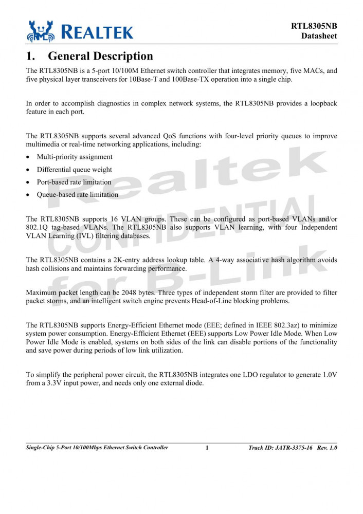 RTL8305NB-CG datasheet page 7