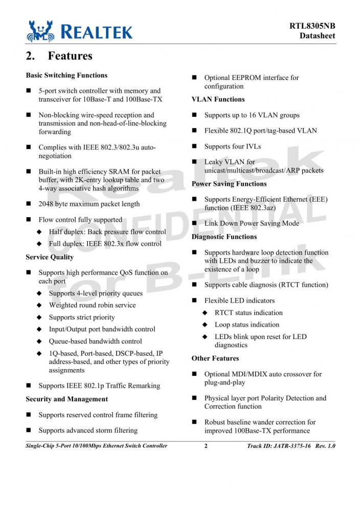 RTL8305NB-CG datasheet page 8
