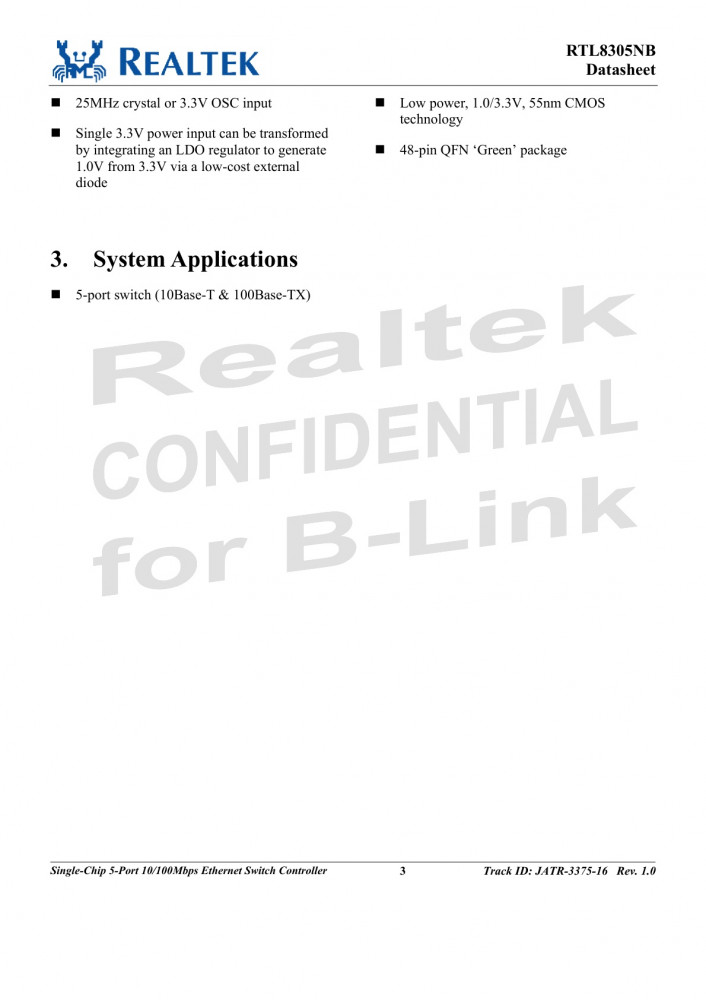 RTL8305NB-CG datasheet page 9