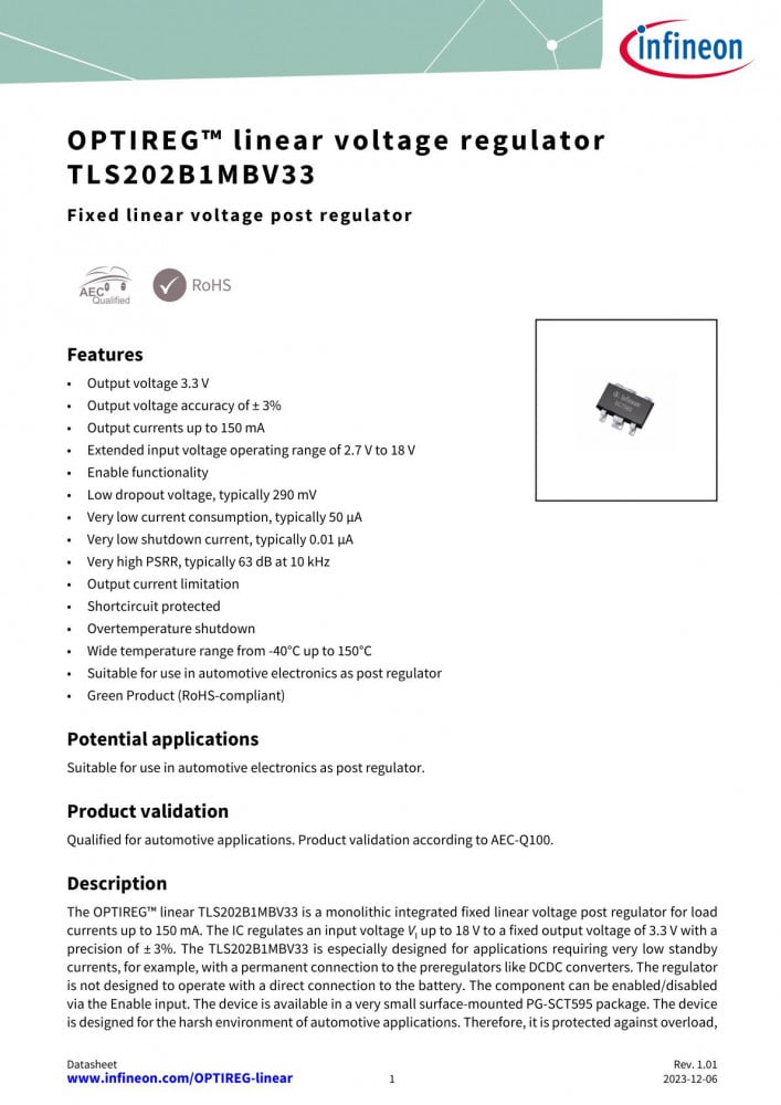 TLS202B1MBV33 datasheet page 1