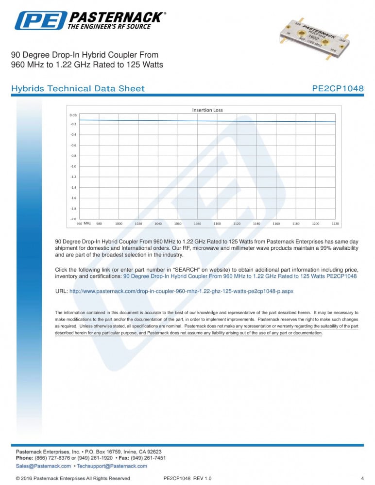 PE2CP1048 technical data sheet page 4