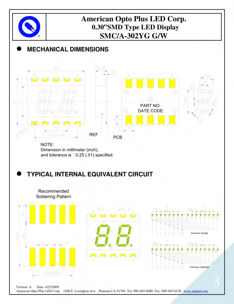 SMA302YG datasheet page 3