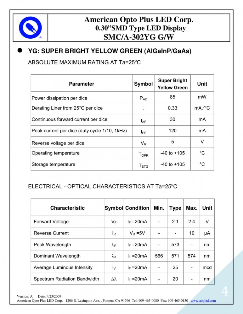 SMA302YG datasheet page 4