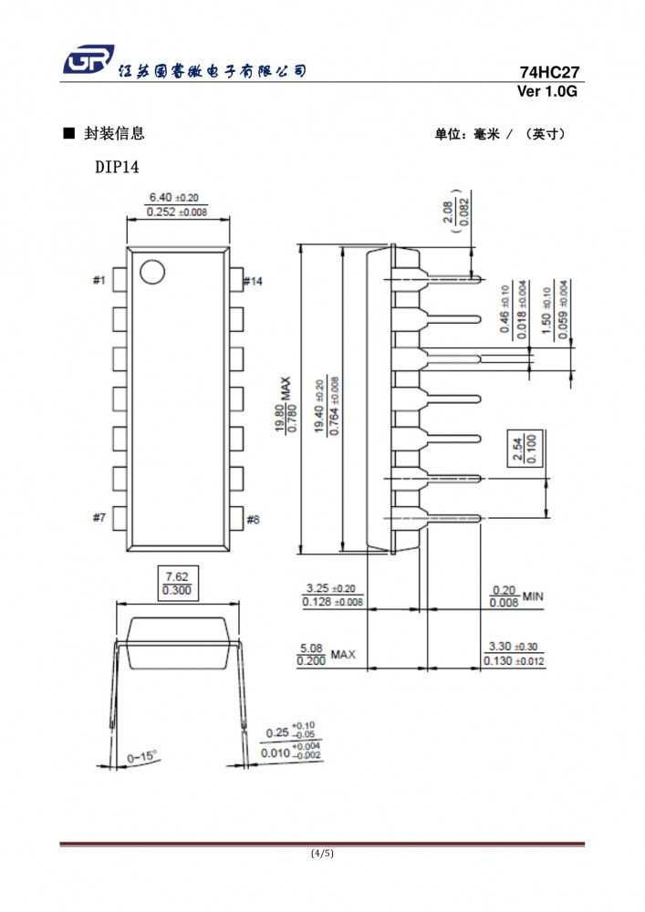 74HC27S datasheet page 4