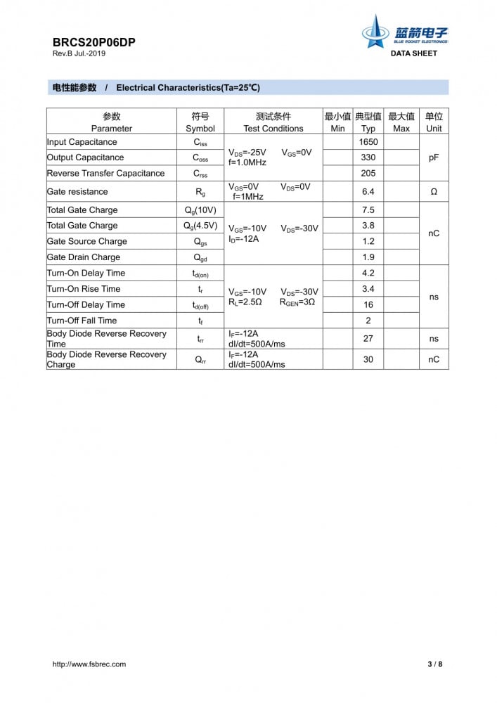 BRCS20P06DP datasheet page 3