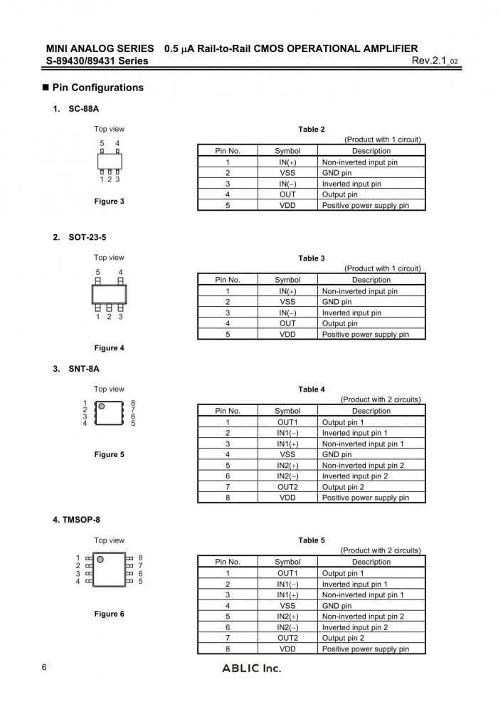 ABLIC datasheet page 6