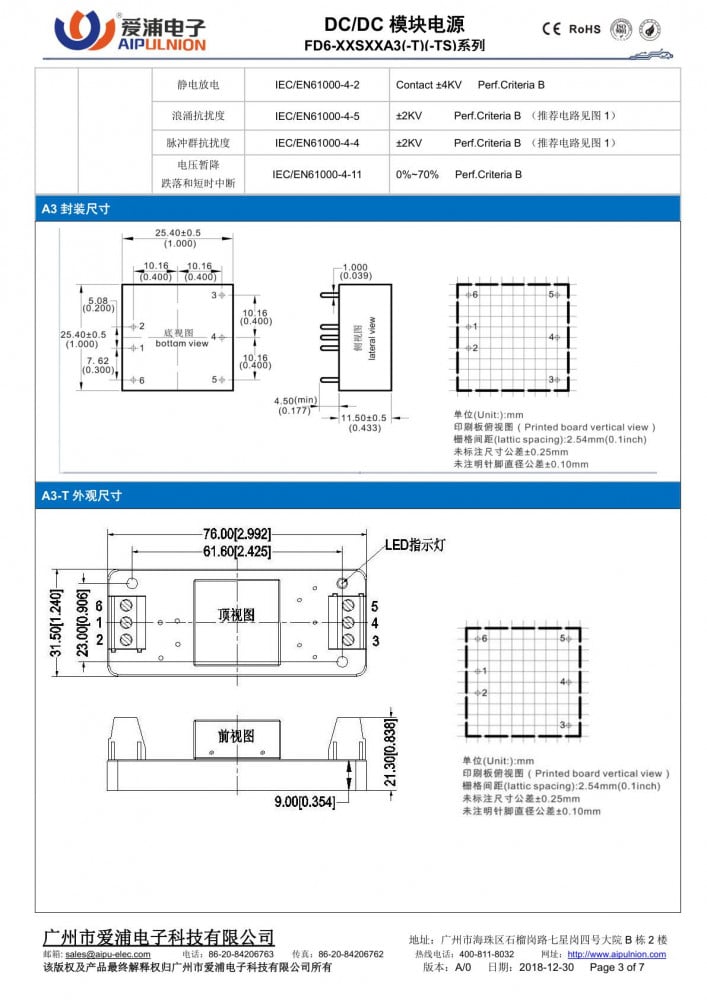 FD6-18S15A3 datasheet page 3