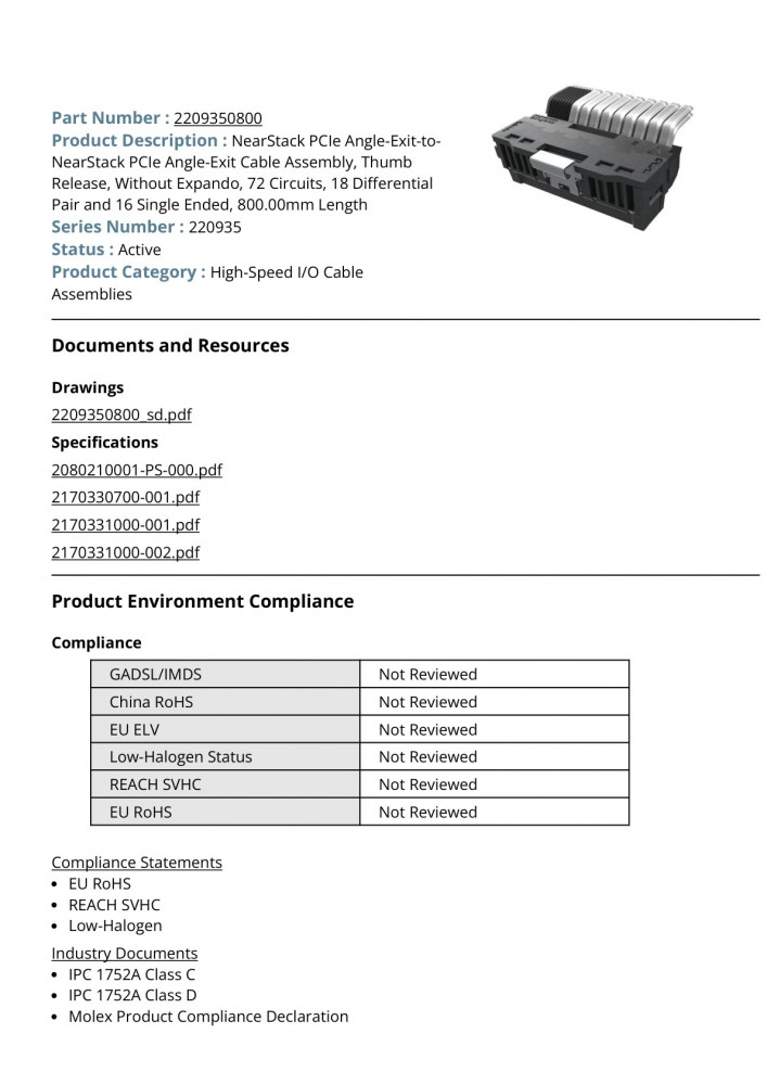 2209350800 product drawing reference, page 1