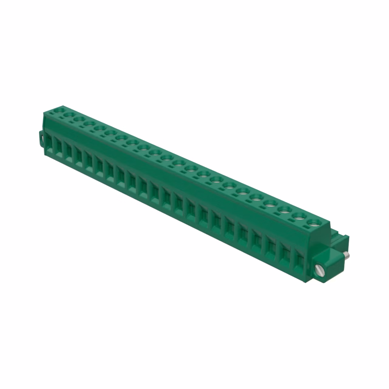 5.00mm Pitch Eurostyle Horizontal Plug, with Retention Screws and Reverse Imprinting, Green Housing, 22 Circuits for sale