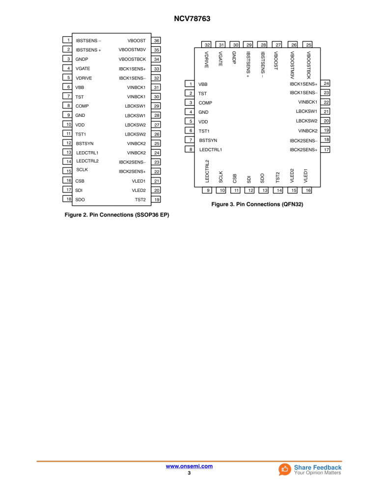 NCV78763 datasheet preview, page 3