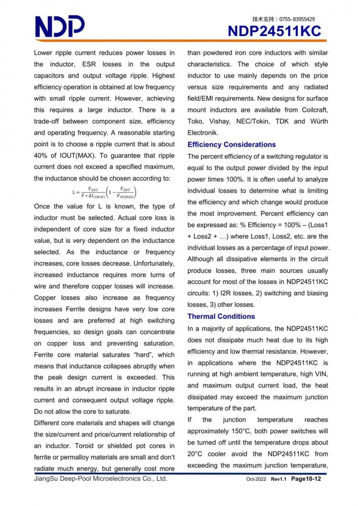 NDP24511KC datasheet page 10