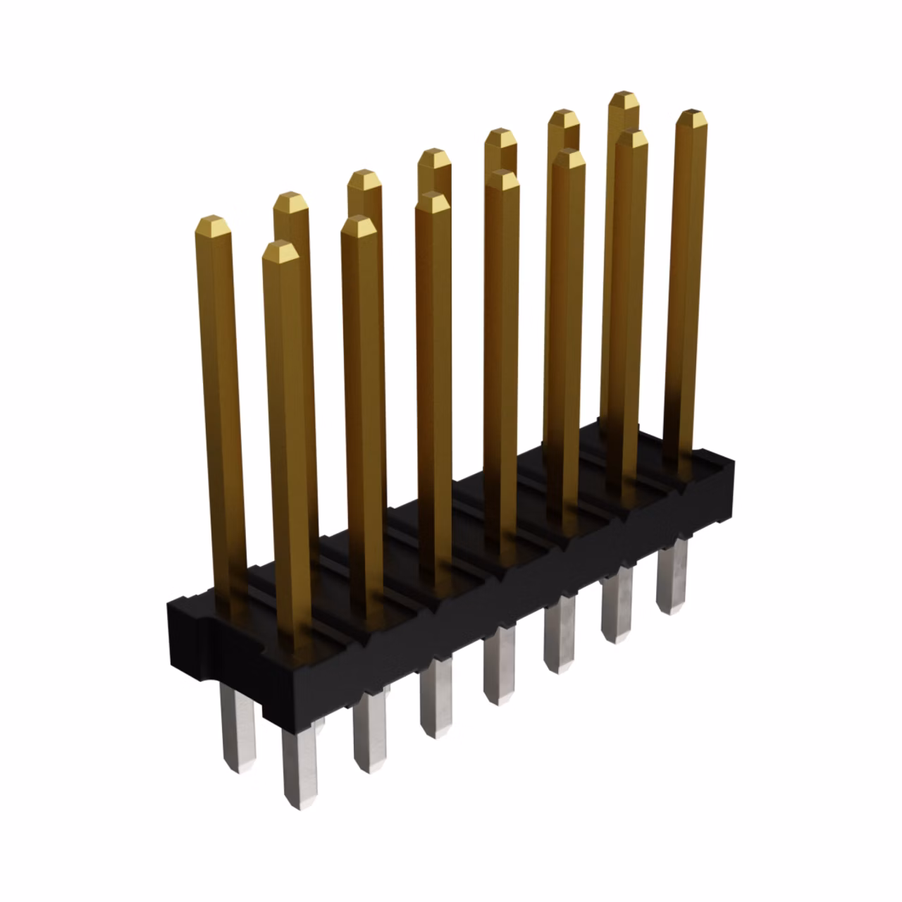 2.00mm Pitch Milli-Grid Header, Vertical, Through Hole, 14 Circuits, 0.38µm Gold (Au) Plating, Mating Pin Length 8.50mm, Tail Length 2.60mm, Tray, Lead-Free for sale